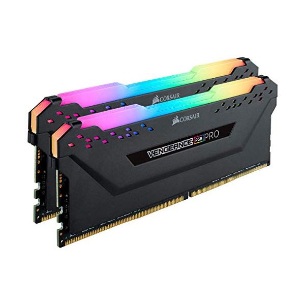 ・  CMW16GX4M2E3200C16・規格: DDR4-3200MHz・容量:16GB (8GB x 2枚)・種類:288Pin 定格電圧:1.35V・Cas Latency:16・モジュールあたり10個のRGB LEDを搭載