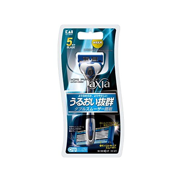 ・ 本体+替刃1個 ・・Size:本体+替刃1個・【うるおい抜群なダブルスムーザー搭載】上下のダブルスムーザーにより抜群の潤いを実現。よりなめらか、よりやさしい5枚刃システムレザー・【シルクプロテイン配合スムーザー】刃の上部には、保湿効果の...