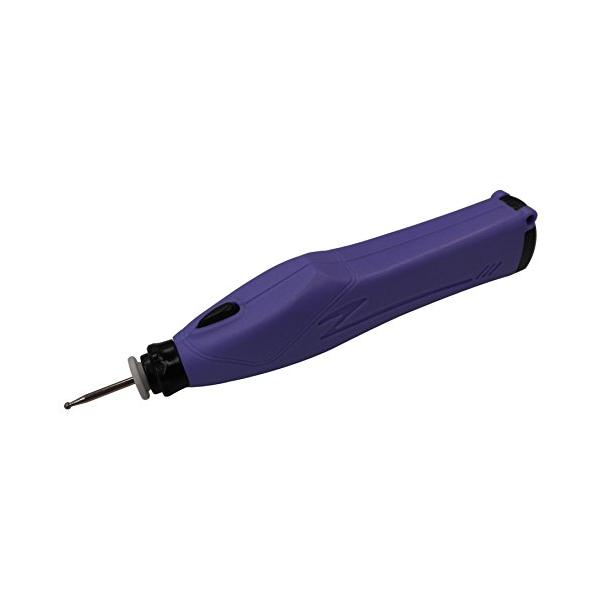 乾電池式・  30708・電源DC3V/単4アルカリ乾電池2本・無負荷回転数:11000回転/分・付属先端工具:ダイヤモンドビット×1本、金属用軸付砥石/WA材×1本・先端軸径:直径2.35mm・使用可能素材:ガラス・ボルト・貝殻・陶磁器・...