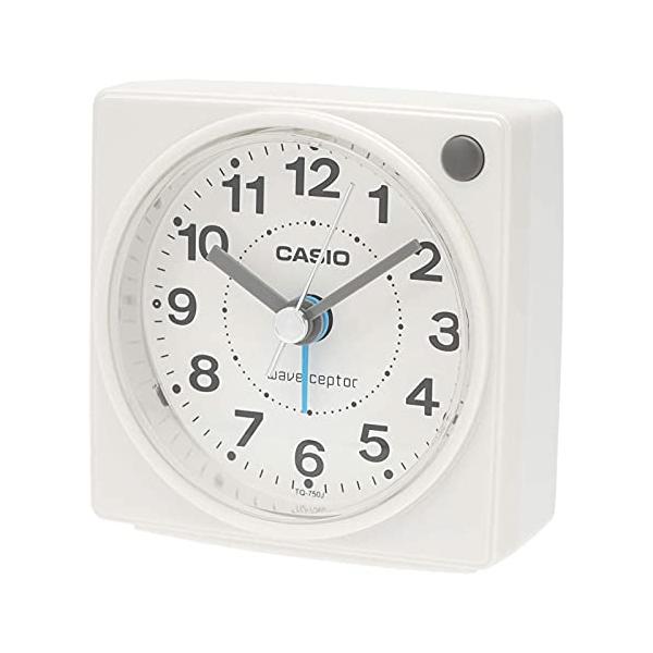 アナログホワイト/7.7×7.5×4.4cm/TQ-750J-7JF・Color:ホワイト・パッケージ個数:1・機能:電波受信機能 (自動受信/手動受信)、電波受信ONOFF機能、ステップ秒針、電子音アラーム、スヌーズ機能、カレンダー表示、...