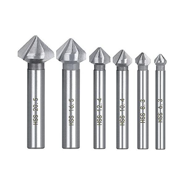 HSS高速度鋼を採用したので、超硬合金と比べて靭性に富み、より高速切削を可能とする。耐摩耗性、耐熱性 や切れ味に優しい。使用寿命が長い。・【6種類のサイズ】：6.3(5x37)mm、8.3(6x41)mm、10.4(6x39)mm、12.4...