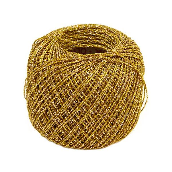 3玉・ゴールド系  ・・Color:ゴールド系Style:3玉・仕立: 約40m・色・柄:Col.T407 ゴールド 系・素材:綿100%・使用シーズン:春夏