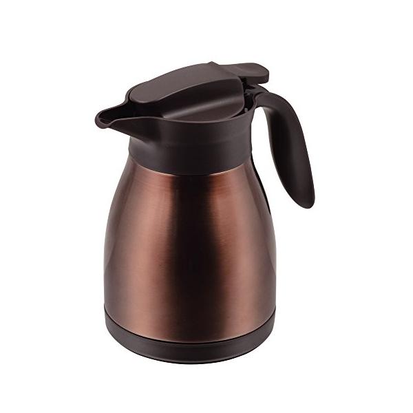・ブラウン 1.0L HB-1565・・Size:1.0LColor:ブラウン・製品重量:(約)640g・材質:本体内側/18-8ステンレス鋼、本体外側/ステンレス鋼(焼付塗装)、口がね・ハンドル・ふた栓/ポリプロピレン(耐熱温度100度)...