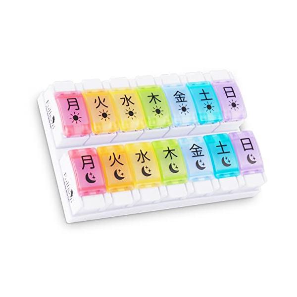 ・(2)一日2回  ・・Color:(2)一日2回・【商品仕様】サイズ：17.4 x 10.8 x 3 cm。重さ：161g。飲む回数：1日2回・【ワンタッチで開け閉めできる】関節炎やお年寄りに優しいワンタッチのデザインです。・【簡単にお薬...