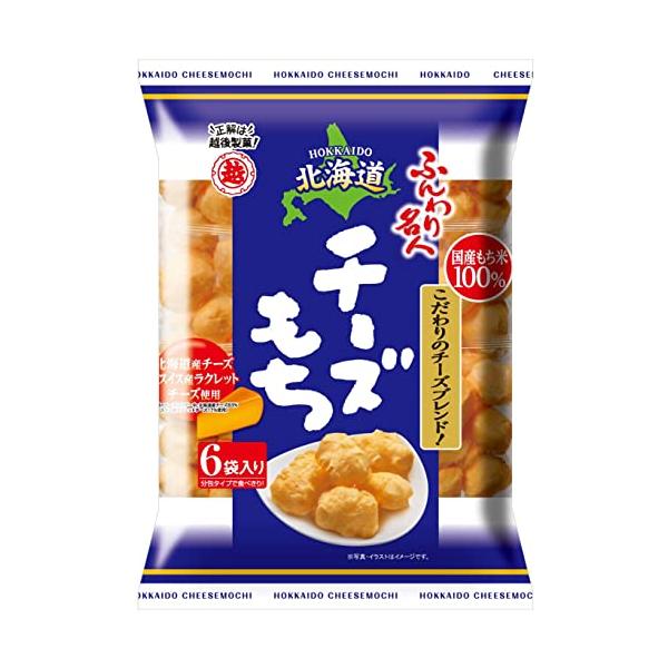・ 66グラム (x 6) ・原材料:植物油脂（国内製造）、もち米（国産）、チーズシーズニング（チーズパウダー（北海道産チーズ使用）、食塩、ぶどう糖、砂糖、その他）、チェダーチーズパウダー/トレハロース、調味料（アミノ酸等）、着色料（カロチ...