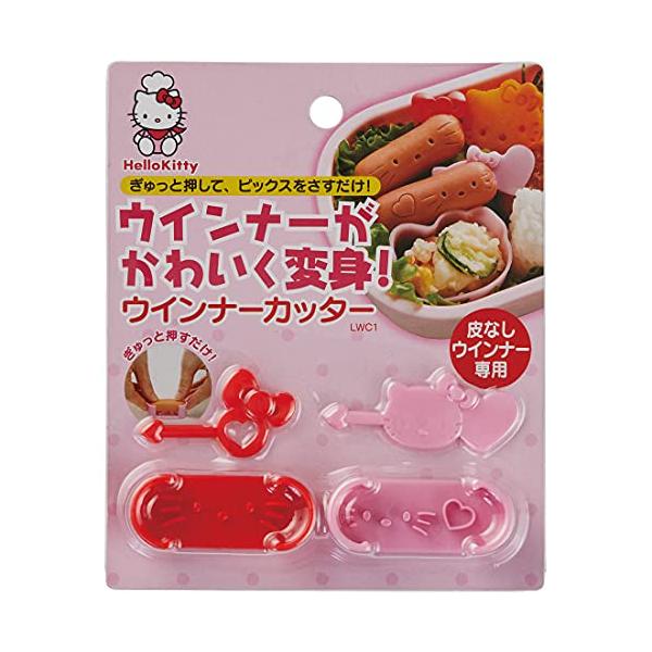 キャラクター・キティ  3399・・Color:キティ・サイズ:ウインナーカッター=幅5.5×奥行2.4×高さ1.6cm ピックス=長さ4cm・本体重量:28g・素材・材質:本体・ピックス=ABS樹脂・原産国:中国・セット内容・付属品:本体...