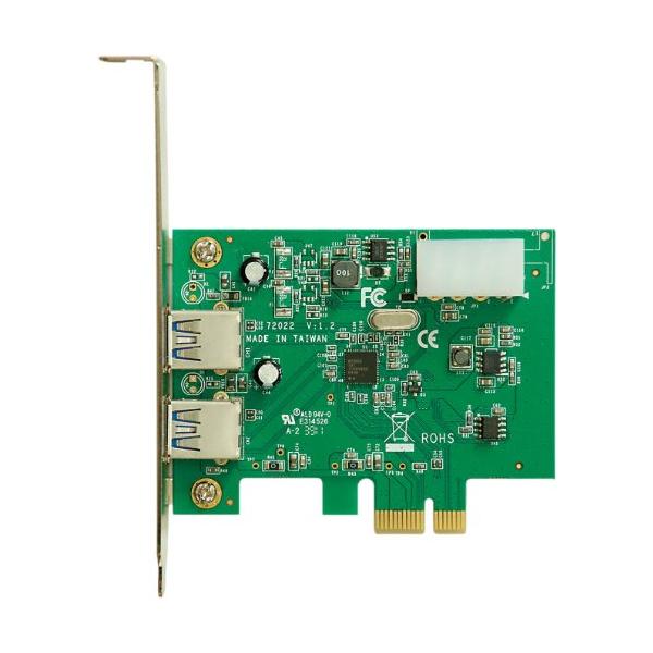 ・  USB3.0-PCIE-P2・仕様 : USB3.0 2ポート(外部)・チップセット : Renesas μPD720202・対応OS : Windows8.1/8/7/Vista/XP・寸法 : (W)86x(H)68x(T)15m...