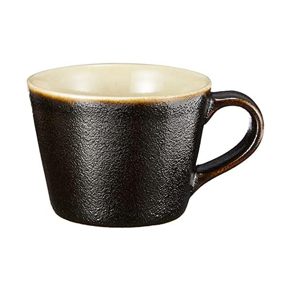 益子焼・ブラック 200ml KKC-2・・PatternName:ゆず肌黒釉・サイズ:約直径8.5×高さ6.4cm・素材:陶器・生産国:日本・容量:約200ml