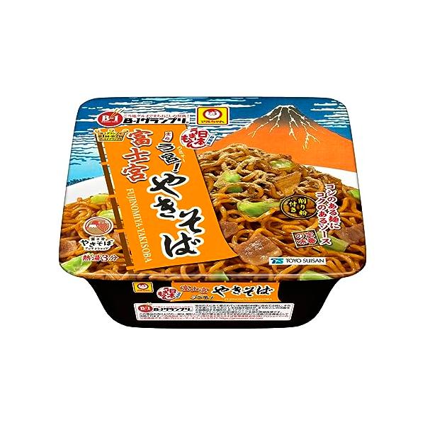 【富士宮やきそばをカップ麺で再現】静岡県富士宮市で昔から親しまれている「富士宮やきそば」をカップ麺で再現! コシの強い麺と、ソースと削り粉のトッピングが相性抜群です。・【コクのあるソースが美味しい焼そば】ウスターソースをベースに、ポークエキ...