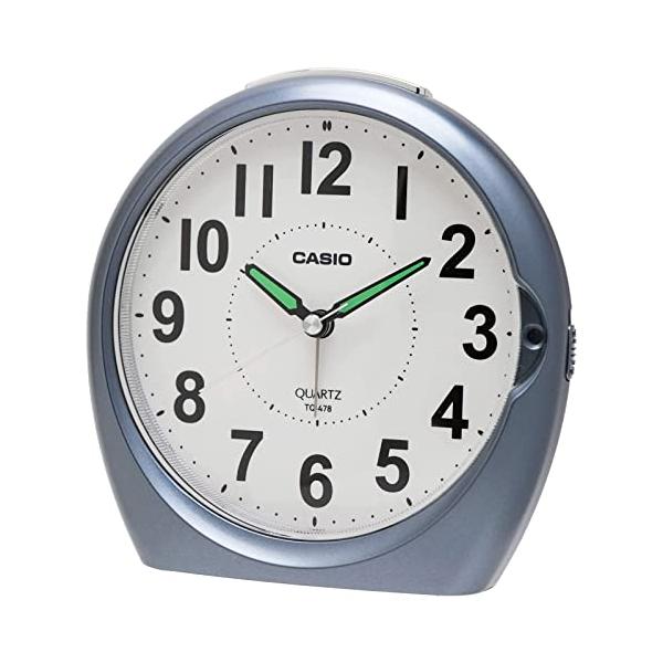 カジュアル02.メタリックグレー/-/TQ-478-8JF・Color:02.メタリックグレー・パッケージ個数:1・機能・仕様:電子音アラーム、スヌーズ機能、アラームON/OFFスイッチ、ライト、ステップ秒針・推奨電池:単3マンガン乾電池×...