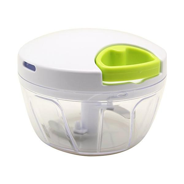 単品・ホワイト 小 BBC-01・・Color:ホワイト・カットした野菜を入れてぶんぶん引っ張るだけでみじん切りが完成します・原産国 / 中国・耐熱温度 : 本体 / 約70度、ゴム足・蓋・ハンドル・シャフト / 約80度・サイズ:約12....