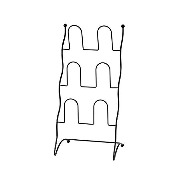 3 段・マットブラック 3段 N-7569・・Size:3段Color:マットブラック・製品サイズ:(約)幅27.5×奥行20×高さ56.5cm・素材・材質:主材/鉄(紛体塗装)、キャップ/PVC・生産国:中国・パール金属の黒でスタイリッシ...