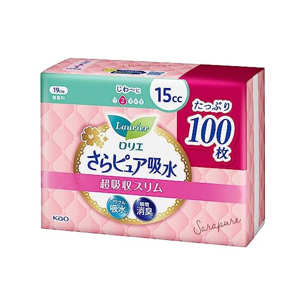 -/15ｃｃ/-・Size:15ｃｃ・パッケージ個数:1・しっかり吸水！ 頼れる！超吸収スリム 薄さ1.6mm【無香料】・【15cc】【19cm】【100枚】