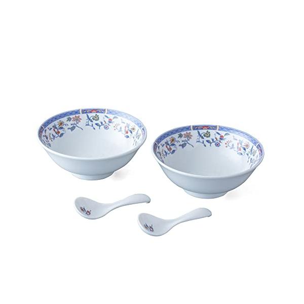 ブルー・ブルー 19.5cm 41793-33548・Style:ブルー・本体サイズ:(丼)径195×高さ76mm×満水容量1000cc(レンゲ)長径140mm×短径47mm本体重量:(丼)540g/1個(レンゲ)48g/1本・素材:一般磁...