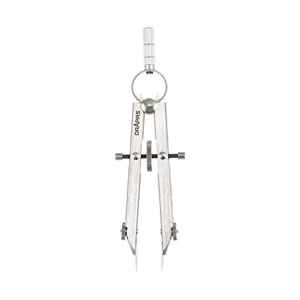 ・ 中型 02047・Size:中型・ドラパス社　独式　中型スプリングコンパス　両針・全長：138mm