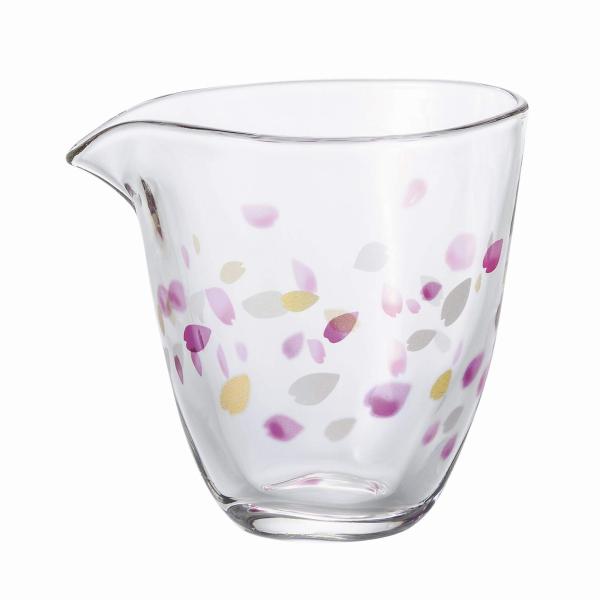 びねり・片口 0.2 L 6104・PatternName:片口160ml・本体サイズ:最大径9.6(口径8.6)×高さ9cm・本体重量:220g・材質:ソーダガラス・生産国:日本・満水容量:160ml