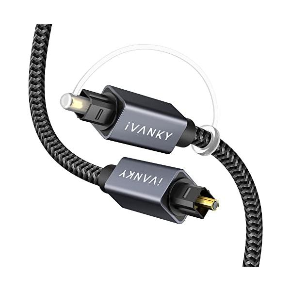 ・グレー 1.8M IVANKY-OC-01・【日本産光ケーブル採用】よりよい音質を実現するために、iVANKY 光オーディオケーブル は日本産の切欠き加工光ファイバーを採用。光ファイバー規定されたインピーダンス・信号減衰量・伝播遅延などの...