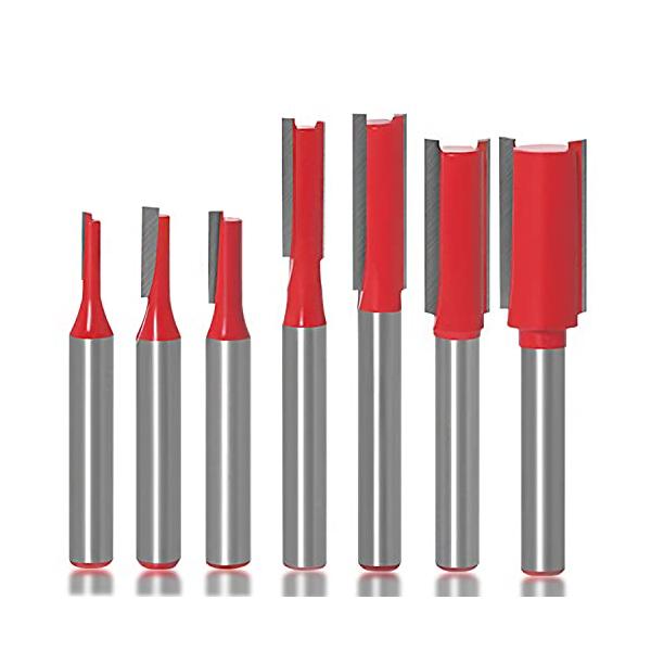 【商品仕様】材質：硬合金；シャンク径 ：6 mm ; 全長：50mm  63mm；超硬ストレートビ ット7本セット：3mm、4.06mm、4.6mm、6.35mm、7.73mm、9.22mm、12.7mm・【高品質の素材】超硬刃ストレートビ...