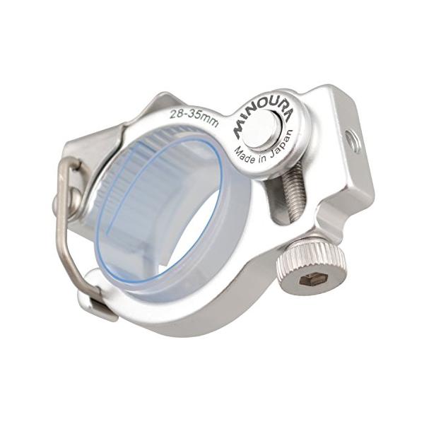 ・シルバー  339-3050-00・原産国:日本・材質:アルミ・適合直径:28-35mm・レバー操作だけのワンタッチ取り付け、取りはずしができるクランプ・工具なしで脱着できるため、さまざまなものの取り付け台座として使用可能