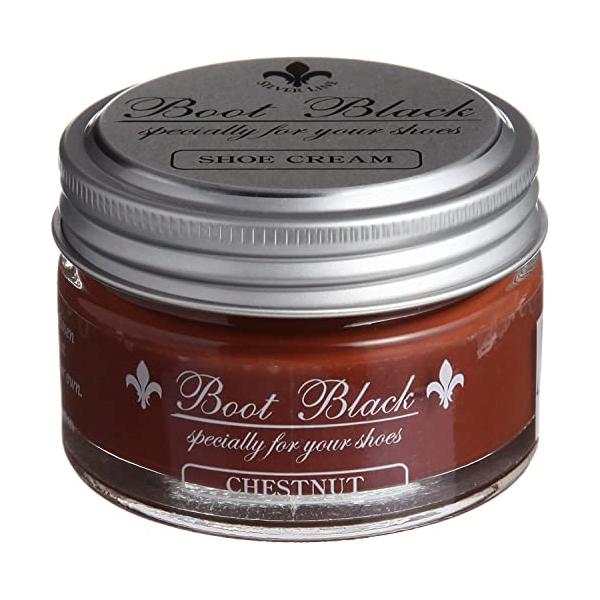 靴クリーム・チェスナット  BBSLSC・・Color:チェスナット・容量:55g・成分:ミツロウ、ライスワックス、モンタン系ワックス、パラフィン系ワックス、ホワイトオイル、有機溶剤・種類:乳化性・レザーローションで汚れを落とし、シュークリ...