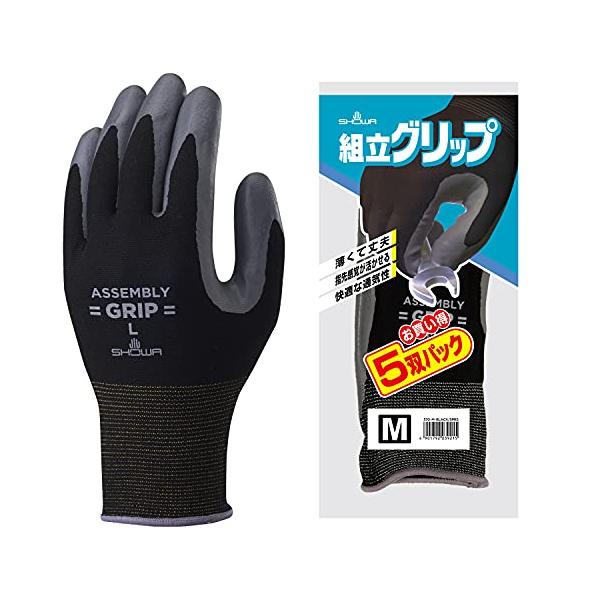 5双・ブラック M NO370MB-5P・・Size:MStyle:5双・通年用・油・摩耗・突き刺しに強く、薄く丈夫で指先感覚が活かせるニトリルゴム背抜き手袋・材質(樹脂部):ニトリルゴム・材質(繊維部):ナイロン、ポリエステル、その他・全...