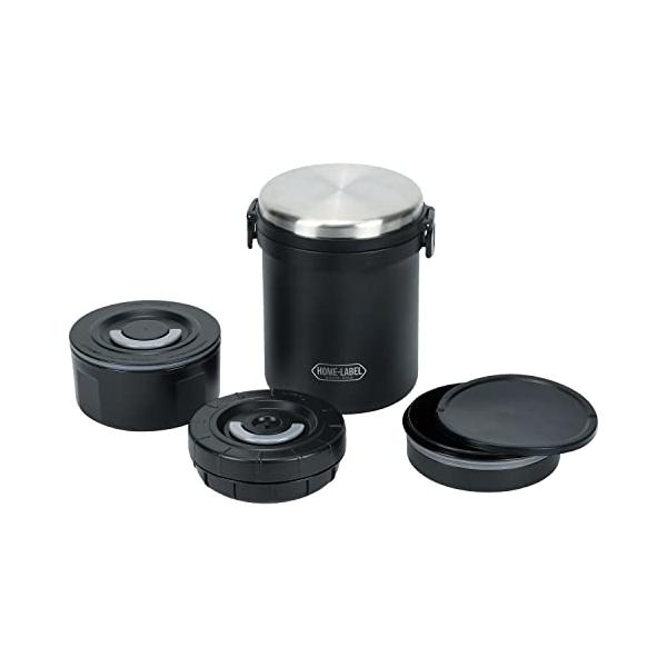 ・ブラック 1500 HB-5668・・Size:1500Color:ブラック・製品サイズ:(約)幅15×奥行13.5×高さ17cm 製品重量:(約)0.94kg・品名:ステンレス製まほうびん(弁当用ジャー)・実容量:ご飯容器/0.43L、...