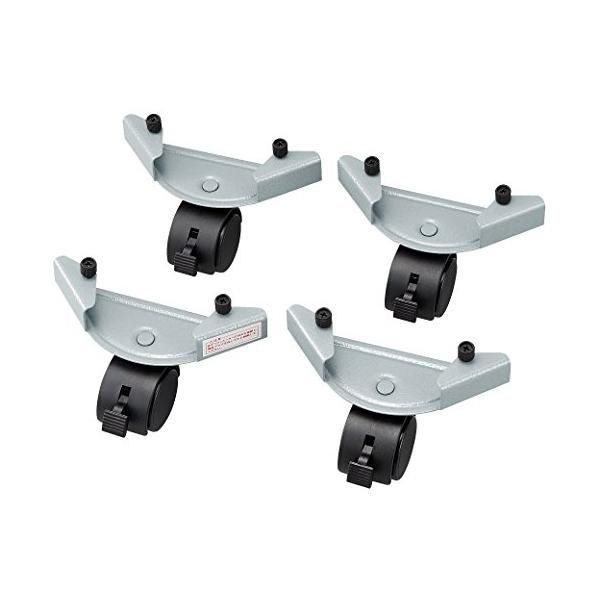 ・ライトグレー 4.7×13.5×高さ7.6cm ライトグレー・・Color:ライトグレー・サイズ:4.7×13.5×高さ7.6cm(ネジ含まず)・重量:0.515kg・材質:受け金具/鉄(塗装)、キャスター/ナイロン・原産国:中国・セット...