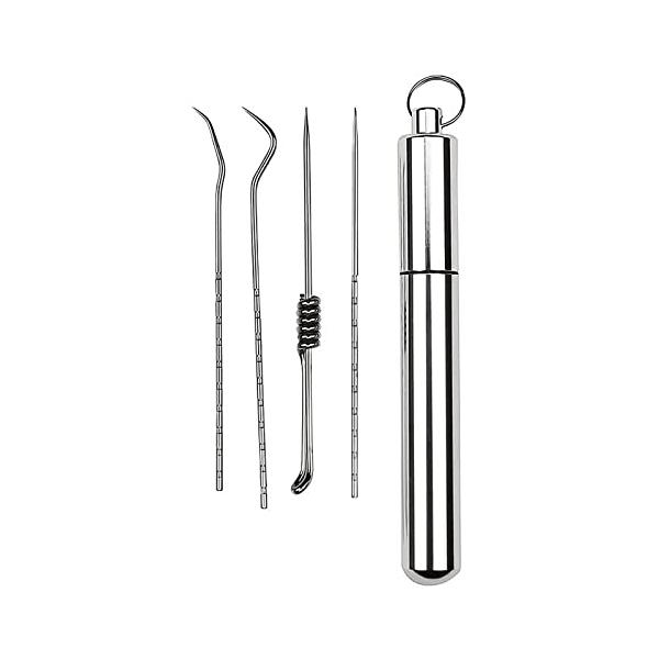・シルバー  ・【高品質な材質】 食品グレードのステンレス鋼の爪楊枝とチタン合金ケースは、軽量で硬質表面 、環境に優しい、耐腐食性と耐錆性が良好です，皮膚に無害です。・【携帯便利】 サイズはポケットサイズのみです軽くて持ち運びが便利です。ハ...