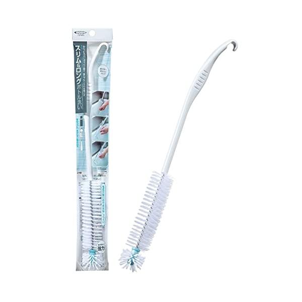 ・ホワイト 約長さ38.5×奥行4.8×幅3.5cm ・・PatternName:スリムボトル洗い・本体サイズ・・・約38.5×4.8×3.5cm・   素材・原材料：ポリプロピレン・ナイロン・ステンレス鋼・   生産国：日本