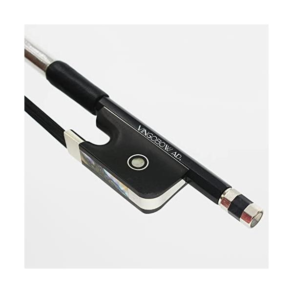 ・ダークブラウン 1/4 100CB 1/4・・Size:1/4・【エレガントなデザイン】-仕様として、重さが80±0.5gで長さが71.5cmです。部品としては黒壇（エボニ）・アワビアイ・白銅（ニッケル銀）巻線・フィッティングです。手作り...