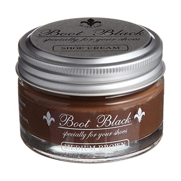 靴クリーム・ミディアムブラウン  BBSLSC・・Color:ミディアムブラウン・容量:55g・成分:ミツロウ、ライスワックス、モンタン系ワックス、パラフィン系ワックス、ホワイトオイル、有機溶剤・種類:乳化性・レザーローションで汚れを落とし...