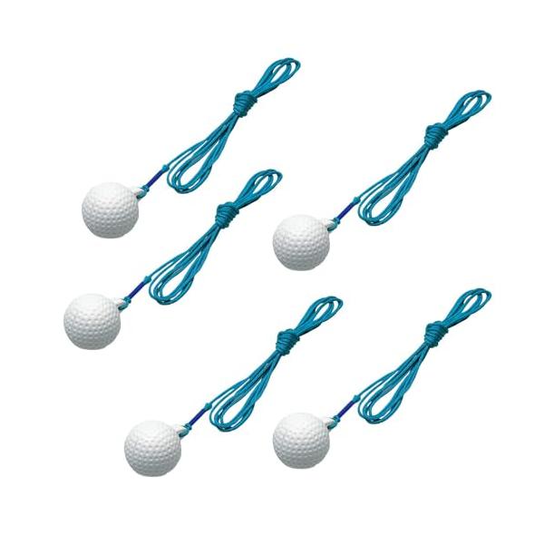 6.スペア紐付きボールセット白/42.67mm/GV8041・Style:6.スペア紐付きボールセット・【お得な５点セット】パンチャーや穴が付いているゴルフスイング練習用マットのスペア紐付きボール。紐付きボールが５点入ったお得なおまとめセッ...