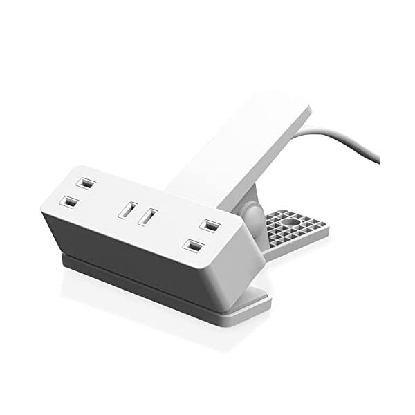 単品・ホワイト  ECT-1430WH・・Color:ホワイトStyle:単品・クリップ機構を搭載し、机などに挟んで利用することができる2ピン式の3個口タップです。・タップを常設できないダイニングテーブルなどでテレワークや宿題をする際に、一...