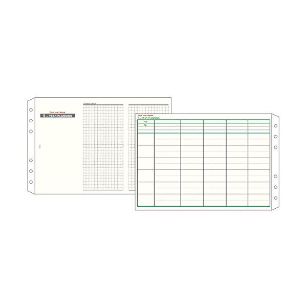 5ヶ年計画用リフィル・  DR15・Style:5ヶ年計画用リフィル・サイズ：W252 x H170mm (ミツ折使用時 W92 x H107mm)・入数：1枚・5ヶ年計画用リフィル