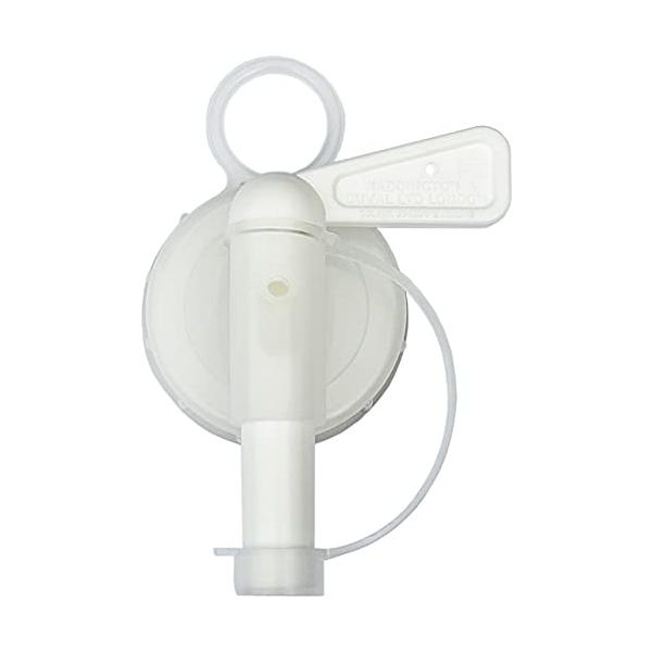 φ40mmの金属缶(一斗缶・ペール缶・塗料缶)に取り付けられる注出口・密閉性が高く、コックをひねることで出水と止水を切り替えられる・口金の種類によっては勘合しにくい場合があります・原産国:日本