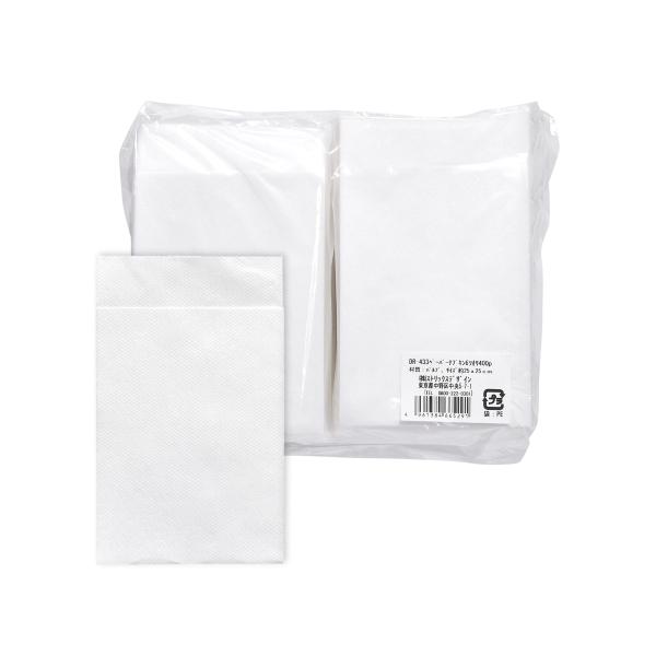400枚・6折 フラット 白 ワンサイズ DR-433・Color:6折 フラット 白Style:400枚・サイズ:W25×D25×H1cm・本体重量:0.37Kg・素材・材質:パルプ・生産国:日本