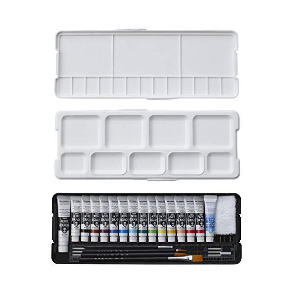 ・マルチ プレンティセット　フルセット AG15PYL4・・Style:L・サイズ：縦137×横353×高さ37（mm）・   内容：Wパレット付ケース、ミニふきん、黒軸棒、パレットクリーナー・   絵具：11mlアクリルガッシュ14色＋2...