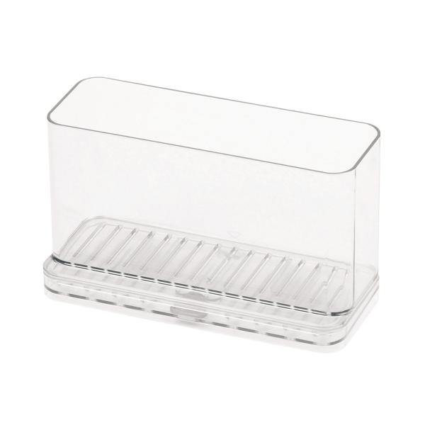 ・クリア 幅20×奥行8.5×高さ11.5cm(吸盤含まず) HB-3806・Color:クリア・サイズ:(約)幅20×奥行8.5×高さ11.5cm(吸盤含まず)・原料樹脂:トレー・ラック/アクリル樹脂(耐熱温度80度)、その他の使用材料/...