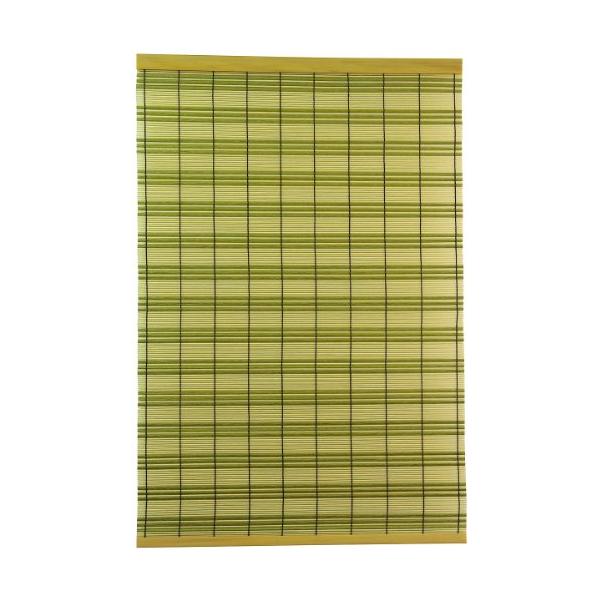 ・グリーン  51134・サイズ:約88×180cm・本体重量:約950g・素材・材質:本体=ポリプロピレン、上下レール=PVC、編糸=綿糸・原産国:日本・巻上げ器付き