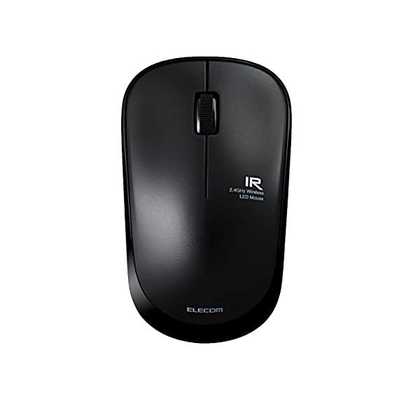 無線2.4GHｚ・ブラック  M-IR07DRBK・・Color:ブラックPatternName:単品・約2.5年電池交換しなくてOK。消費電力の小さなLEDを使用したワイヤレスIR LEDマウス。・[接続方式] 無線 2.4Ghz(レシー...