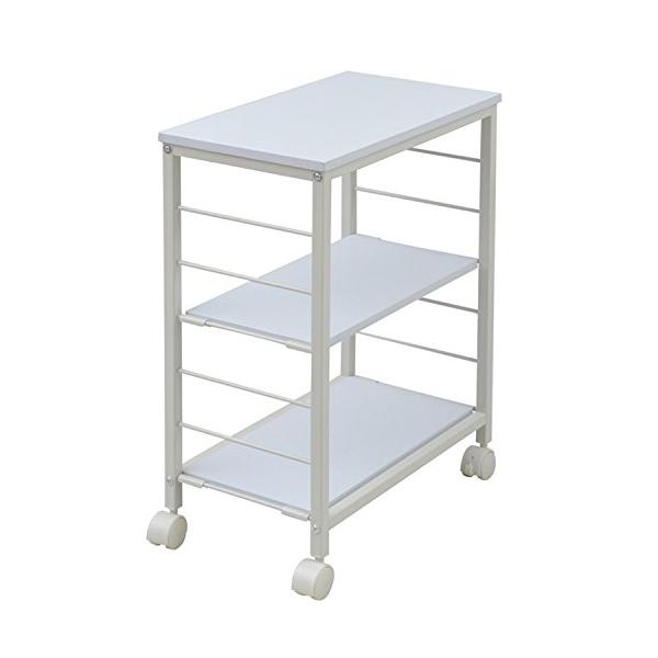 ・ホワイト  MMG-7030C(WH/IV)・・Color:ホワイト・お客様組立品・本体サイズ:幅30×奥行56(ハンドル除50)×高さ70cm・本体重量:7.7kg・材質:フレーム=スチール(粉体塗装)、天板・棚板=合成樹脂化粧繊維板(...