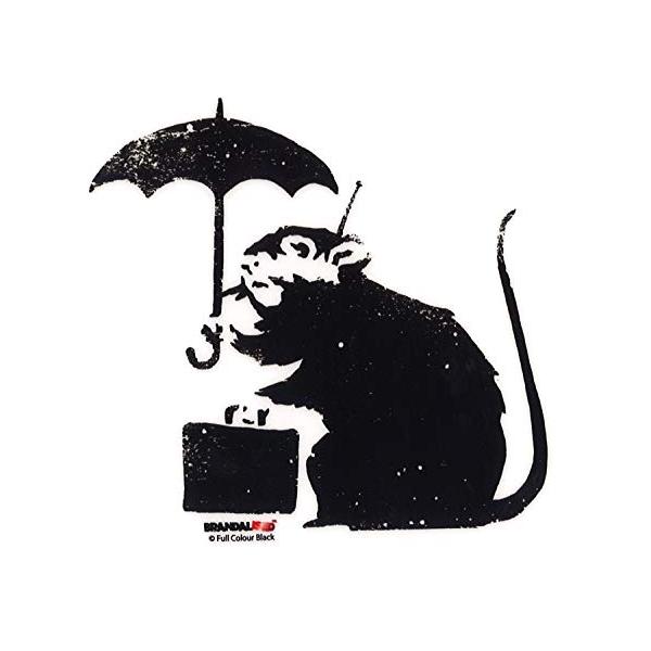 ・12 Umbrella Rat L ・・Color:12 Umbrella Rat・Full Colour Black社によるグラフィティアートプロジェクト・バンクシーの作品を忠実に再現した透明素材のステッカー・こちらの商品は耐水、耐光性...