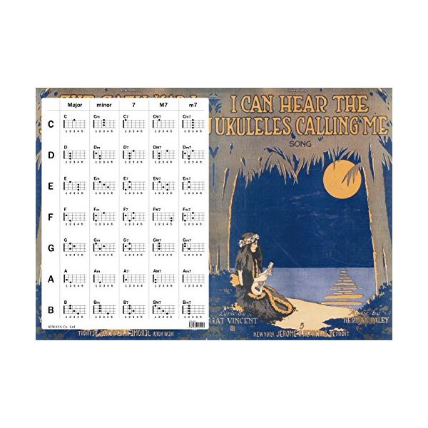 ・File-03/UKULELES CALLING ME  File-03・・Color:File-03/UKULELES CALLING ME・昔の楽譜の表紙をあしらったレトロデザイン・ウクレレの演奏に必要な主要コードを見やすく記載・A4サイズ