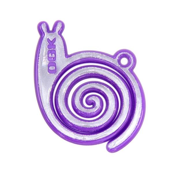 -/-/OTM-17960・パッケージ個数:1・OGKマイマイリフレクター パープル・製品サイズ:約高さ85×幅83×奥行160mm・材質:PVC・独自の形状と反射率の高いスコッチライトを採用・渦巻き形状を巻きつけてクリップのように固定できる