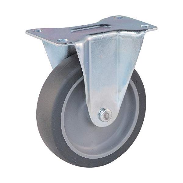 エラストマー車固定・ φ100 TYSR-100EL・・Size:φ100Style:エラストマー車固定PatternName:単品・取付座(mm):100×58キャスター径(mm):100取付ピッチ(mm):82×40・本体材質:スチール...