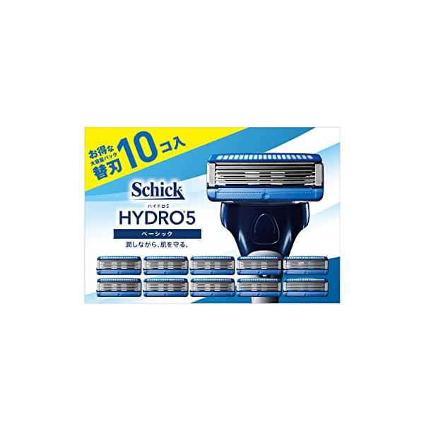 ハイドロ5ベーシックブルー/10個 (x 1)/HDI5-10/AM・PatternName:替刃(10コ入)Style:ハイドロ5ベーシック・極めた剃り味を実現する革新技術・お得な替刃10個入りセット・原産国：刃：アメリカ、シェービング剤...