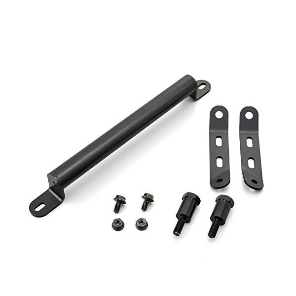 ・ブラック  94925・シグナスX125/SR(FI)〈国内仕様28S、1YP〉/シグナスXSR('16)〈BF91〉/シグナスX125/SR(キャブ)〈国内仕様5UA〉・パイプ部、ステー:スチール製黒塗装/ミラーアダプター:スチール製黒...