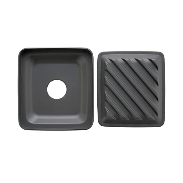 パックパン型(パニーニ風)・黒  A-77705・・Style:パックパン型(パニーニ風)・【お子様のお食事にも】パックパンにすることで具材がこぼれにくいからお子様のお食事にもぴったり!・●セット内容:本体、フタ各1個●本体サイズ:幅10ｘ...