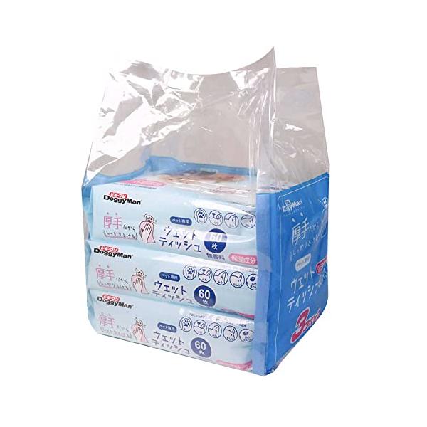 -/60枚入り3個パック/4976555945874・Size:60枚入り3個パック・パッケージ個数:1・●汚れが気になるときにサッと拭ける、厚手のウェットティッシュ。保湿成分入り。60枚入り3個パック。・●無香料、プロピレングリコール・パ...
