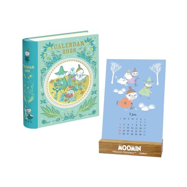 スナフキンー/-/M21003・Style:スナフキン・パッケージ個数:1・スナフキンを始めとした兄弟3人が描かれたおしゃれでかわいい本型のブリキ製の缶に入ったカレンダー・北欧らしいやさしいカラーパレットで描かれたスナフキンやリトルミイたち...